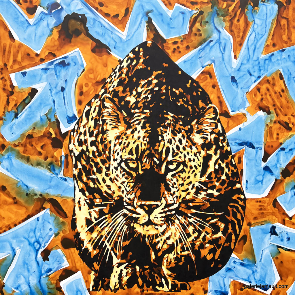 PANTHERA - A. Gamard - 100x100 cm - Galerie Jamault